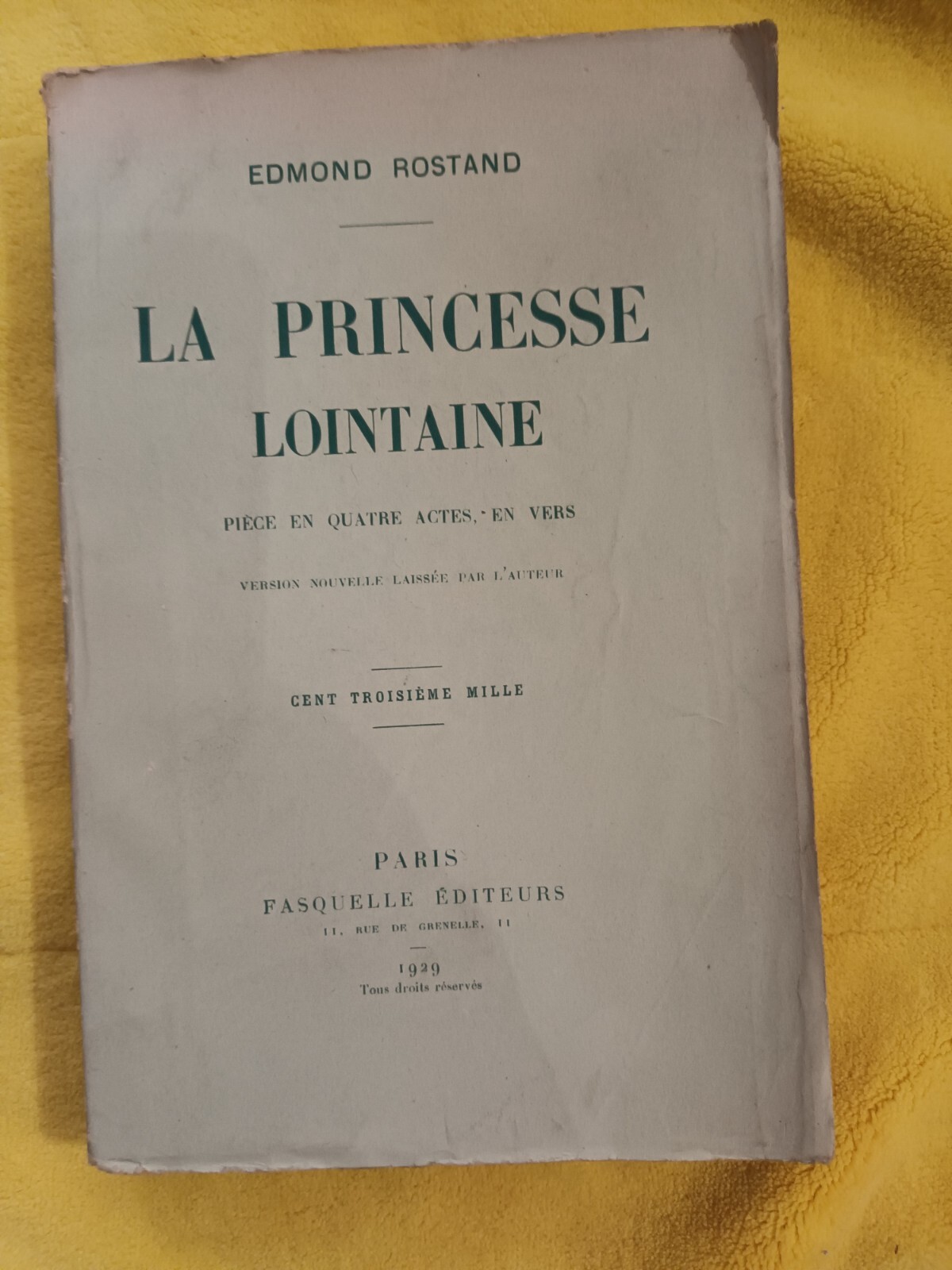 Livre ancien La princesse lointaine par Edmond Rostand, Fasquelle 1929 | eBay