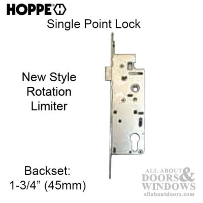 Hoppe Mortise Lock 45/92 Single Point Lock 1" Deadbolt, with Rotation ...