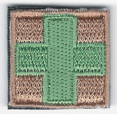 Small Green Tan Medic Paramedic Med Kit Patch Fits VELCRO® BRAND Loop ...