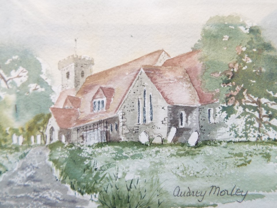 AUDREY MORLEY - RURAL CHURCH PAINTING - ORIGINAL WATERCOLOUR | eBay UK