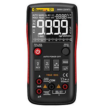 Mustool Digital Multimeter 9999 Analog Tester True RMS Professional ...