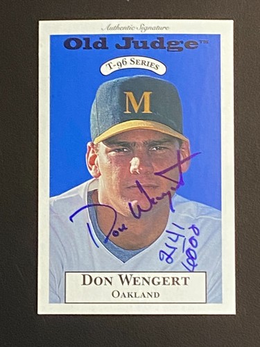 1996 Signature Rookies Old Judge - T-96 Minis Don Wengert #36 ...