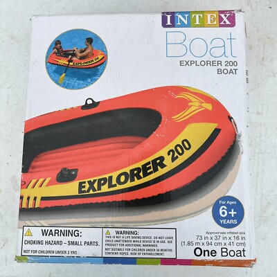 Explorer 200 Inflatable Boat 2 Person Floating Water Raft~Boat Ages 6 ...