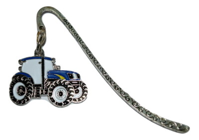 Blue Tractor Bookmark Detailed Enamel Farming Gift Reading Books Mens ...