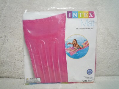 INTEX ~ TRANSPARENT MAT ~ PINK ~ 72" x 27" ~ BRAND NEW | eBay