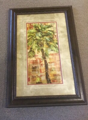 Mary Nunn Palm Tree Print Framed Made in USA | eBay