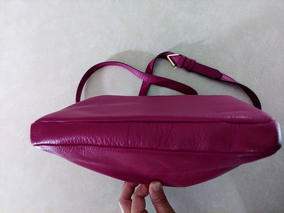 Vera Bradley Mallory Crossbody Leather Purse Handbag in Wild Berry ...