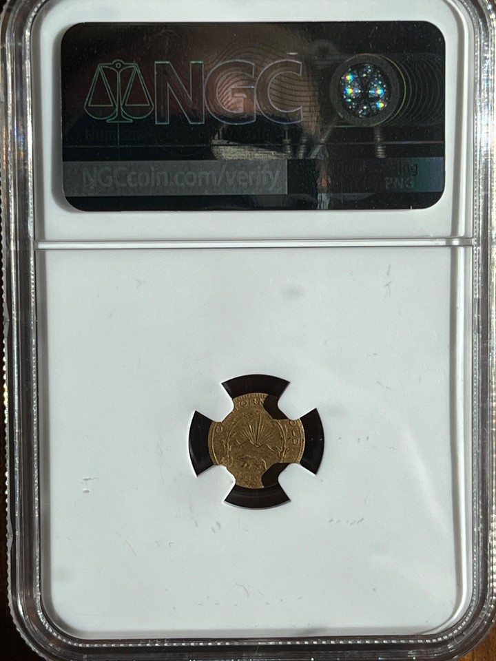 1849 Califonia Gold Token Round Indian - Bear NGC AU 58 "NOT CLEANED ...