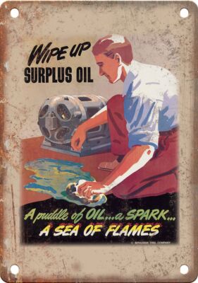 Surplus Oil WWII Propaganda Poster 12" X 9" Reproduction Metal Sign ...
