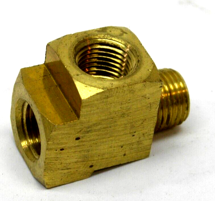 ONE - 3 PORT BRASS BRAKE LINE ADAPTER TEE 1/8 F X 1/8 F X 1/8 MALE NPT ...