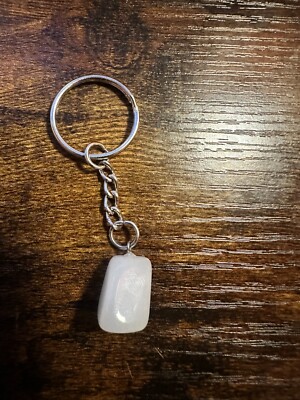 Polished White Stone Keychain | eBay