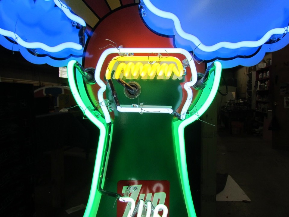 New 7UP " The Uncola" Porcelain Neon Sign 32"W x 72"H | eBay