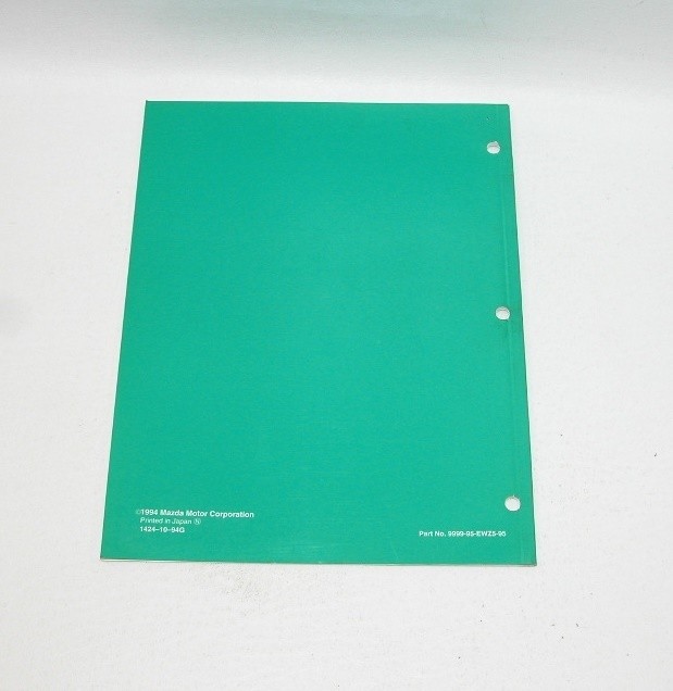 Mazda Factory Engine Workshop Manual Z5 DOHC 1424.10.94G Printed July ...