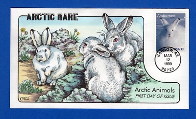 Scott 3288 Arctic Animals Hare Hand Painted Collins First Day Cover | eBay