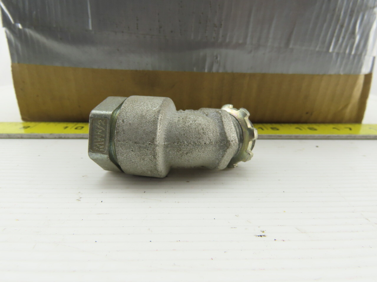 1/2" Liquid Tite x 1/2" Rigid EMT Conduit Galvanized 45° Connector Lot ...