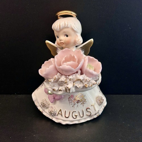 Vintage Geo LEFTON "AUGUST" Angel Girl Poppy Peridot - Birthday ...