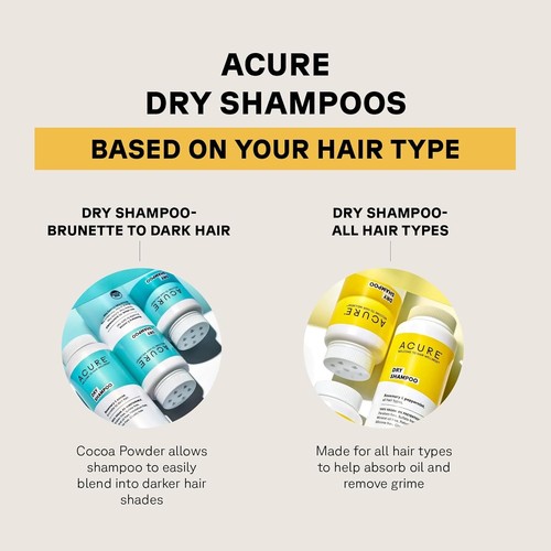 Acure Dry Shampoo - All Hair Types | 100% Vegan | Certified Organic ...