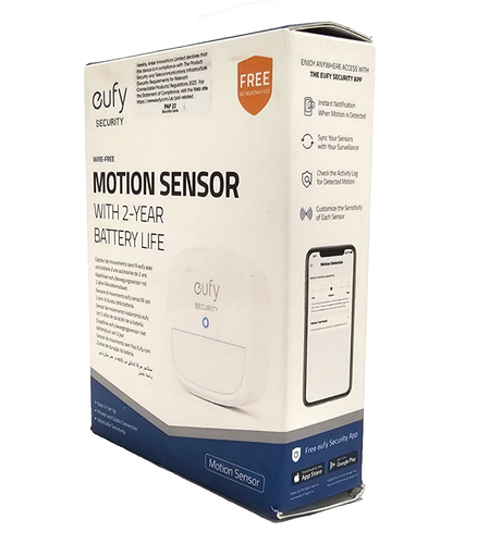 Eufy Security Motion Sensor 100° 30' Radius App Alerts for Eufy Home ...