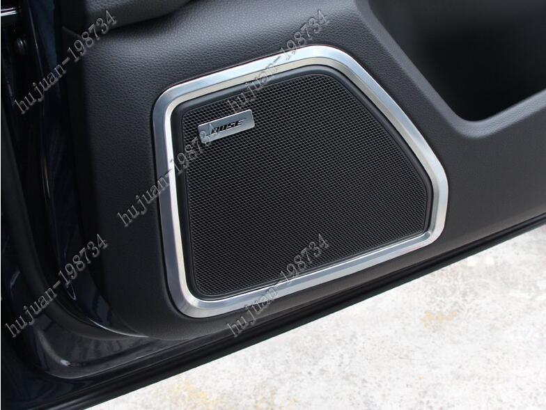 ABS Silver Interior Car Door Tweeter Horn Frame Trim For 2014-2017 ...