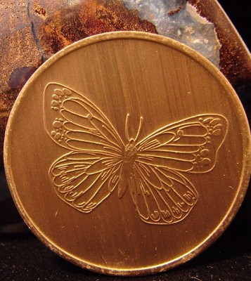 Alcoholics Anonymous AA bronze Medallion Butterfly NA Narcotics token ...