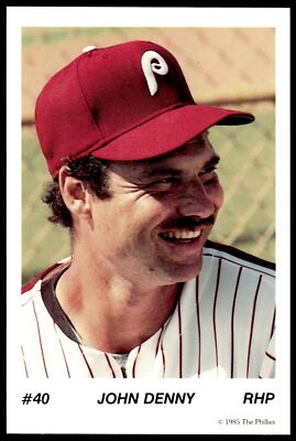 1985 Tastykake Philadelphia Phillies Oversized John Denny #NNO | eBay