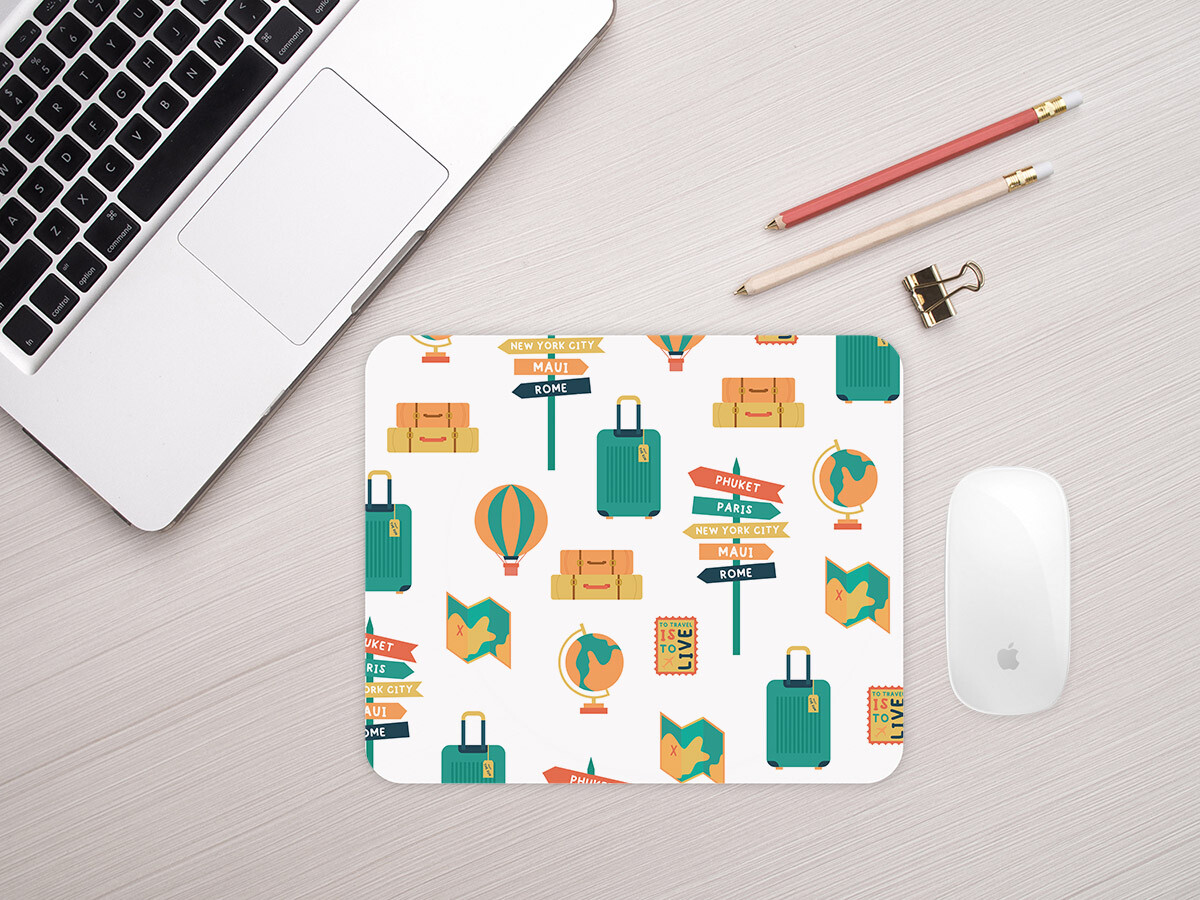 Rectangle Mouse Mat - Travel Explore Holiday World Map Globe Teen Gift ...