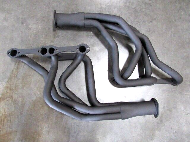 1973-87 SBC 350 Chevy Truck , Blazer 2wd Long Tube Header Set Black ...