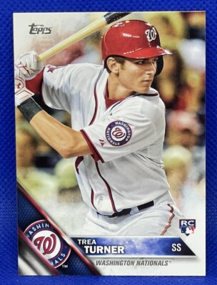 Trea Turner 2016 Topps Rookie Card RC #103 Nationals Phillies | eBay