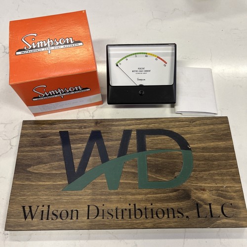 SIMPSON Instruments Motor Load Current Guage 03301 | eBay