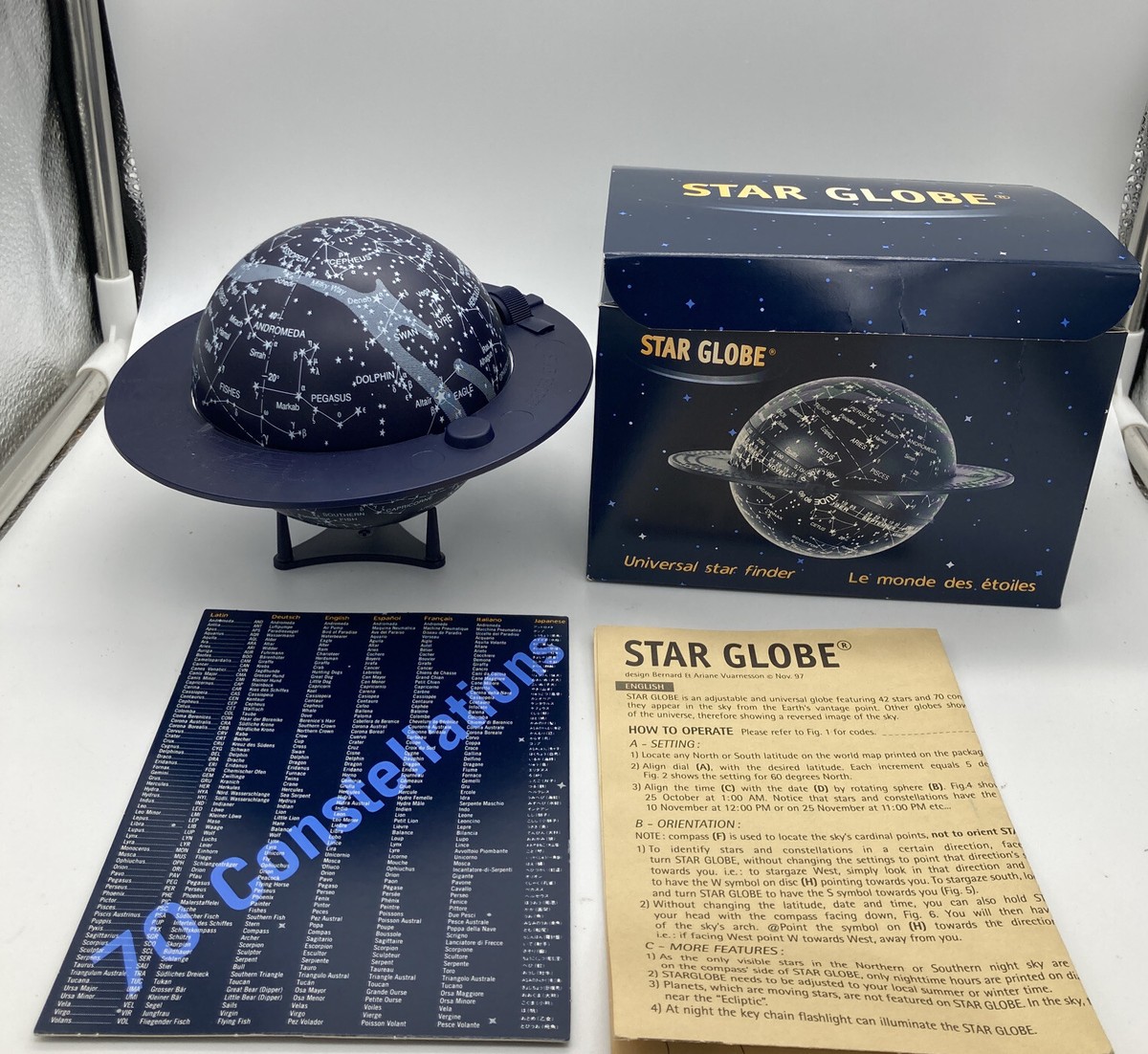 Celestial Globe In A Box Celestial Star Globe From The USSR, Asia,
