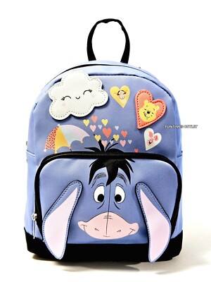 Disney Eeyore 3D 10" Faux Leather Backpack Purse Lady Carry All Travel ...