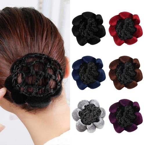 Lace Velet Edge Updo Styling Tool Bun Cover Ballet Crochet Snood Hair ...