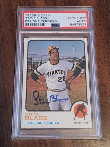 STEVE BLASS 1973 TOPPS Baseball PITTSBURGH PIRATES Signed PSA 1971 ...