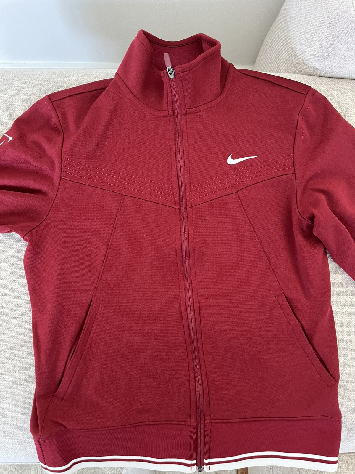 Nike Roger Federer RF 2011 French Red Burgundy Open N98 Tennis Jacket ...
