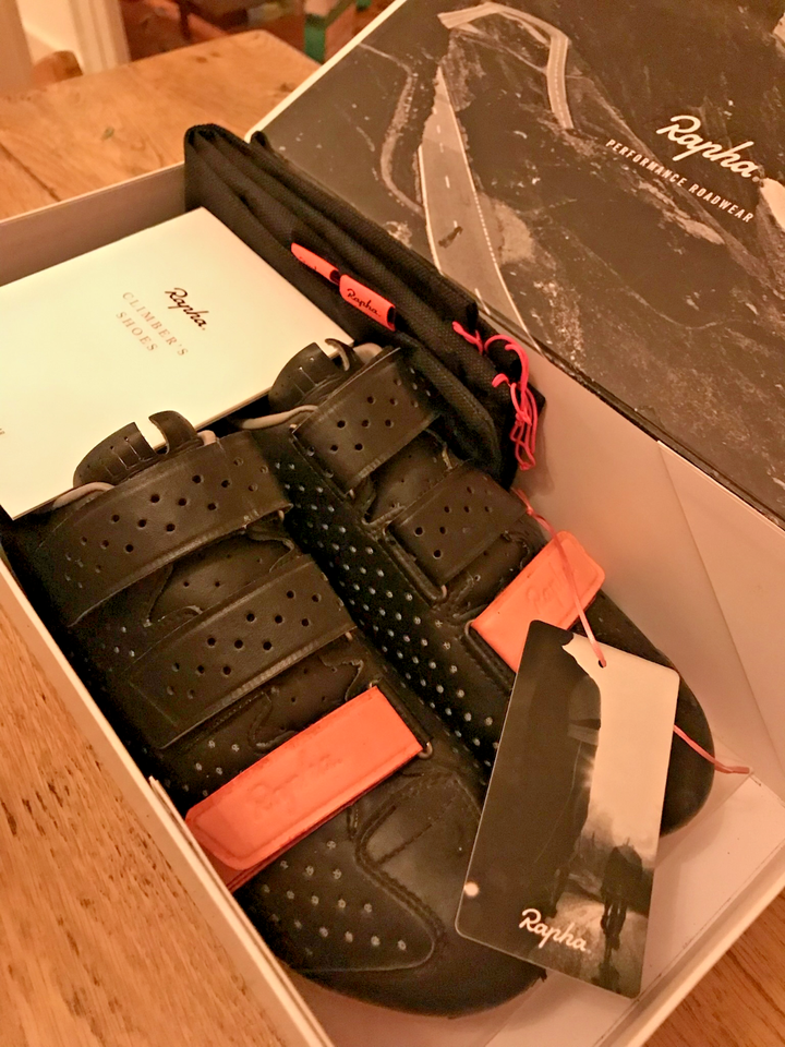RAPHA Climbers Road Cycling Shoes Men's 45 EU / 11 US BLACK PINK RARE ...