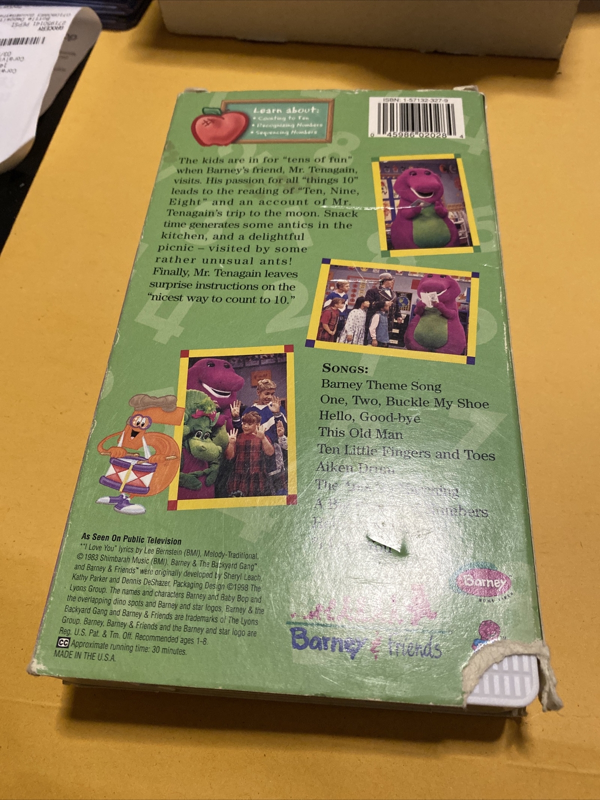 Barney & Friends Parade of Numbers VHS Kid's Educational OOP W/Original ...