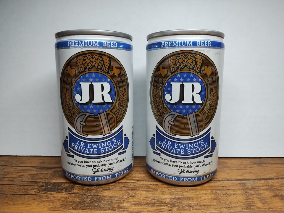Vintage - Lot of 2 JR Ewing's Private Stock 12oz Beer Cans | eBay