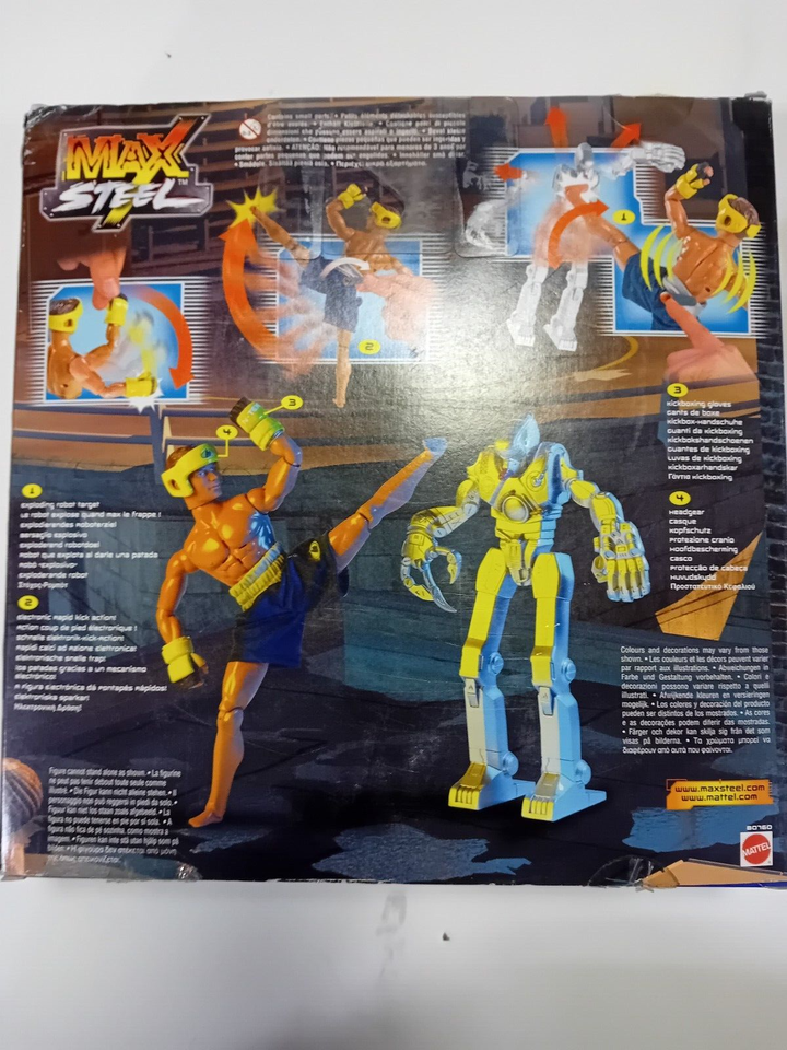 VERY RARE MAX STEEL ROBO-KICK FIGURE MATTEL 2003 NEW SEALED ! | eBay