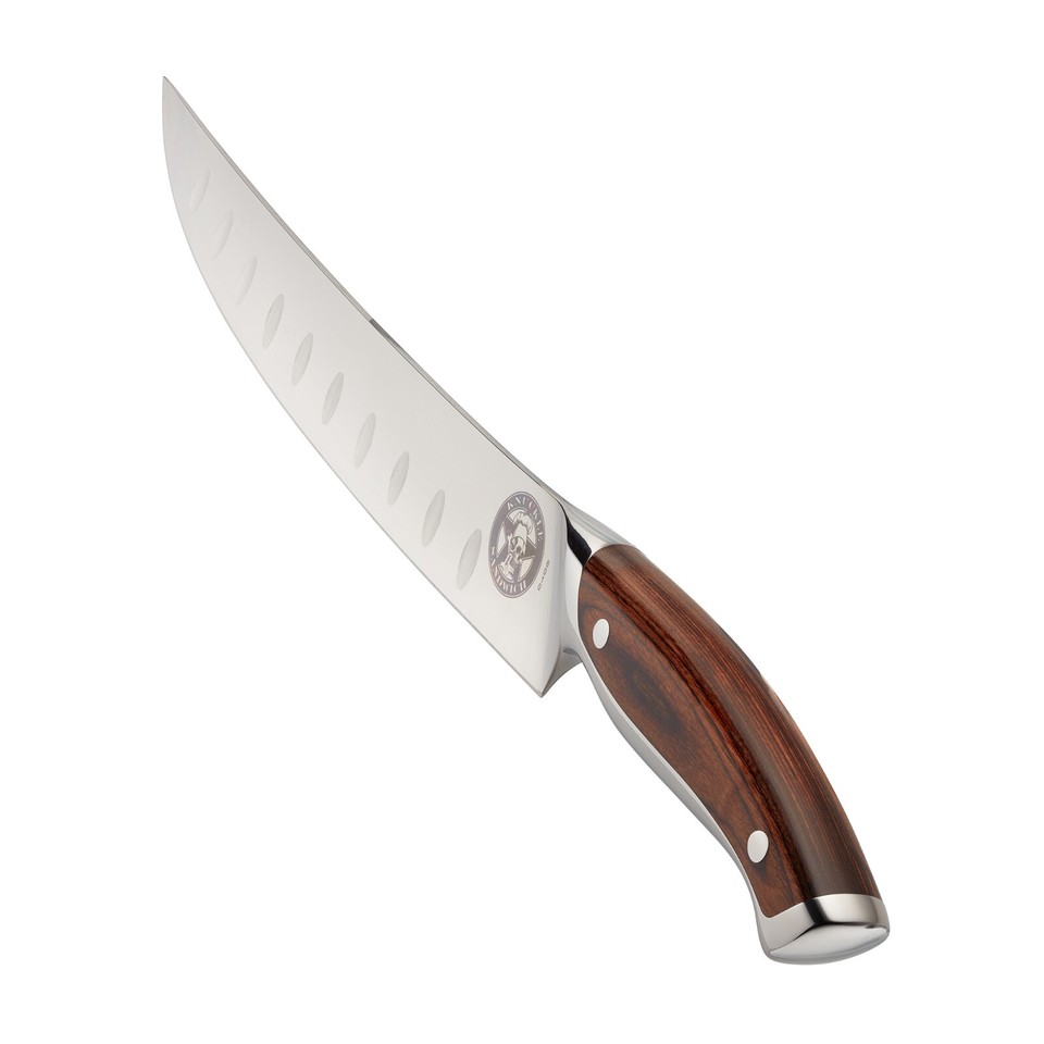 Guy Fieri Knuckle Sandwich 10-Inch Cimeter Meat Slicer Knife w/Leather ...