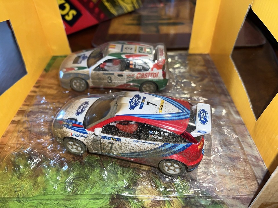 SCX 69010 RALLY FLASH TOYOTA COROLLA #3 & FORD FOCUS #7 NEW/UNUSED 1/32 ...