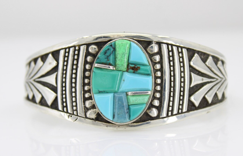 Supersmith Inc David Rosales Navajo Sterling Silver & Turquoise 6" Cuff ...