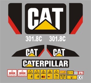 Cat 301.8C Mini Digger Decal Kit | eBay