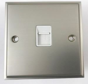 RJ45 Data Outlet (Network/Internet) Socket - Brushed Chrome | eBay