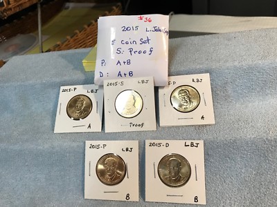 2015 - LBJ $1 Golden Dollar 5-coin Set (S, P, P, D, D) | eBay