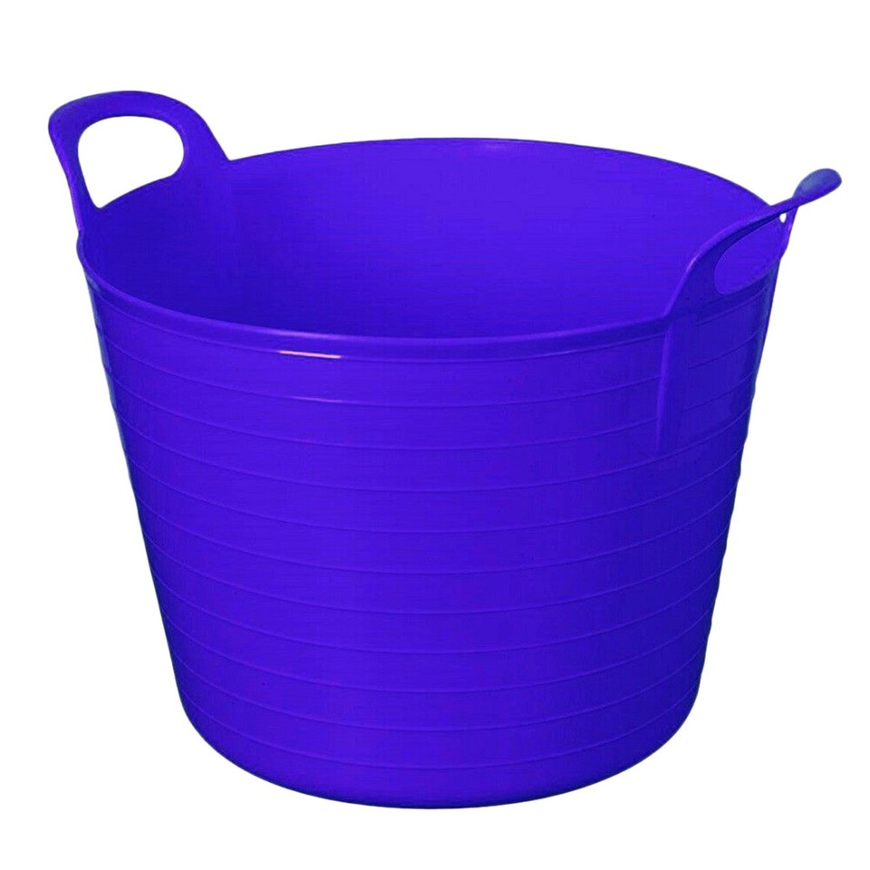 5 x 26L Flexi Tub Home Garden Flexible Storage Colour Bucket Basket Box ...