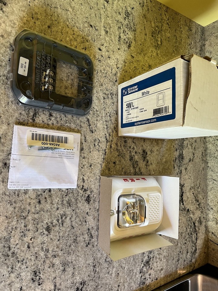 System Sensor SWL, Wall Mount Strobe - Clear Lens, White. | eBay
