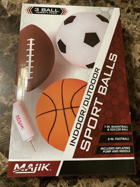 Set of 4 Majik 5 Inch Mini Indoor Rubber Basketballs Pump and Needle ...