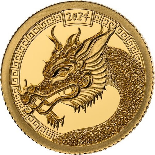 2024 Samoa Lunar Year of the Dragon Pure Gold .9999 Coin Proof 50 Tala ...