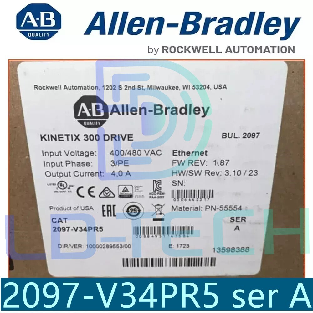 AB 2097-V34PR5 Kinetix 300 Servo Drive Expedited Shipping 2097V34PR5 ...
