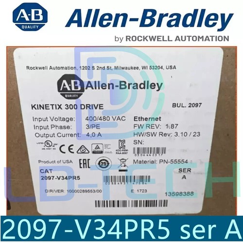 AB 2097-V34PR5 Kinetix 300 Servo Drive Expedited Shipping 2097V34PR5 ...